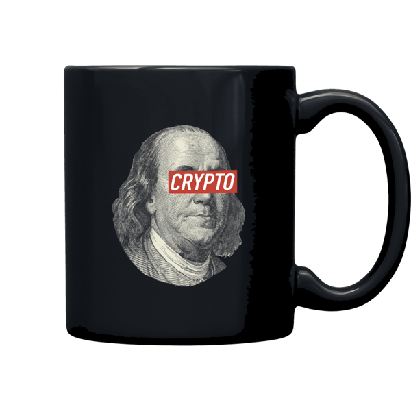 Benjamin Franklin Crypto Mug - Black - Mug - Merchandise - Etherbit India